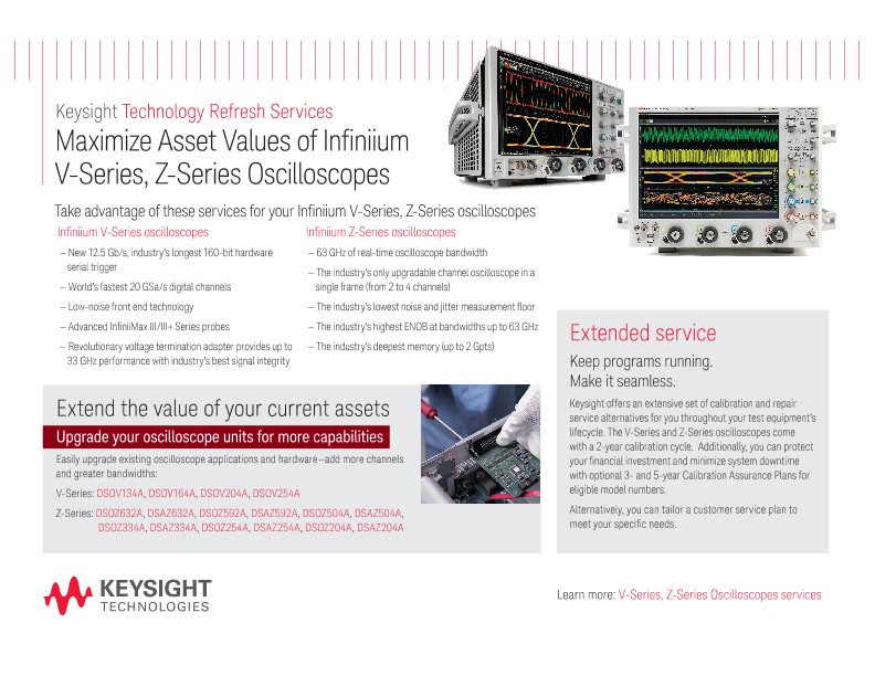 Technology Refresh Services for V-Series, Z-Series Oscilloscopes PDF Asset Page | Keysight